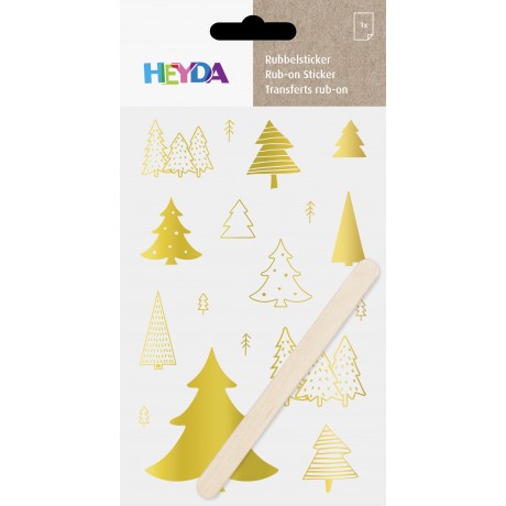 Rubbelsticker Tanne gold
