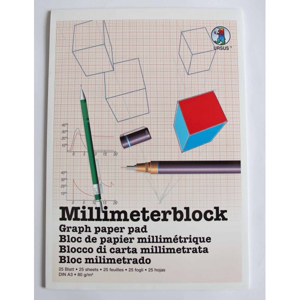 Millimeterblock A3 à 25 Blatt