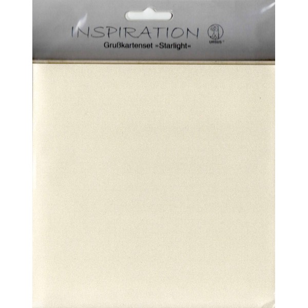 Karten-Set à 5 Karten + Kuverts, weiss