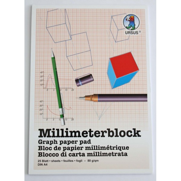 Millimeterblock A4 à 25 Blatt