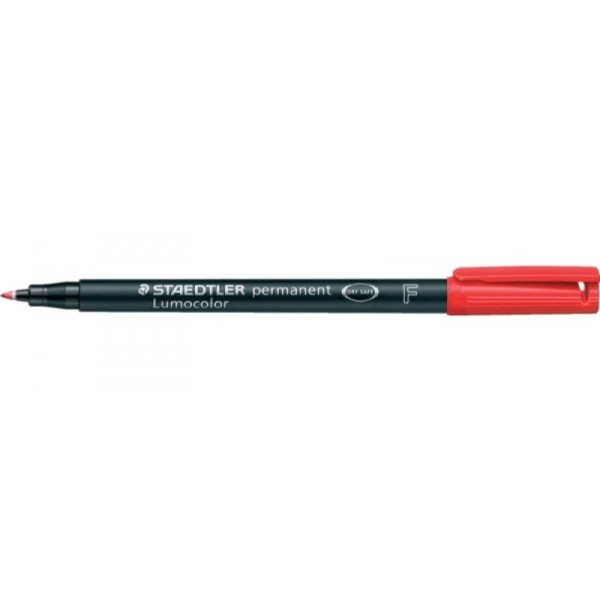Lumocolor-Stift 0.6mm wasserfest, F rot